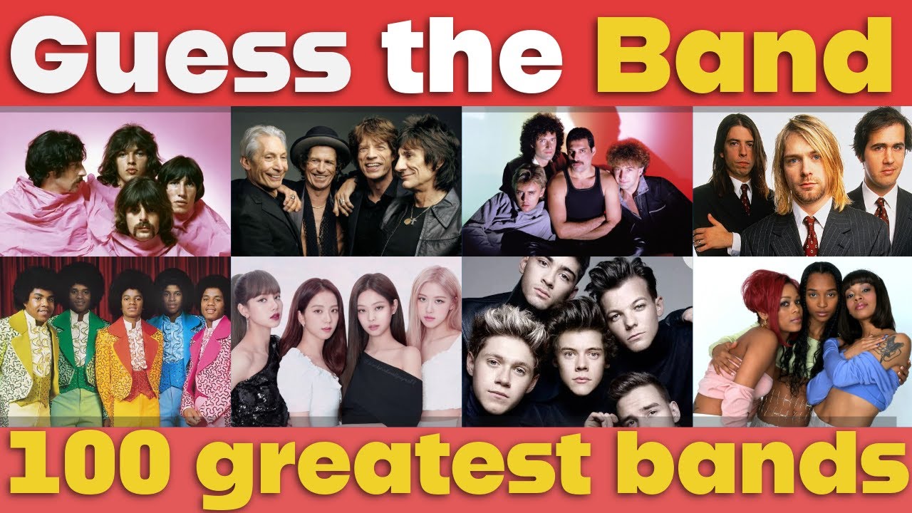 GUESS THE BAND BY PHOTO 🎸 100 GREATEST BANDS | Music Quiz - YouTube