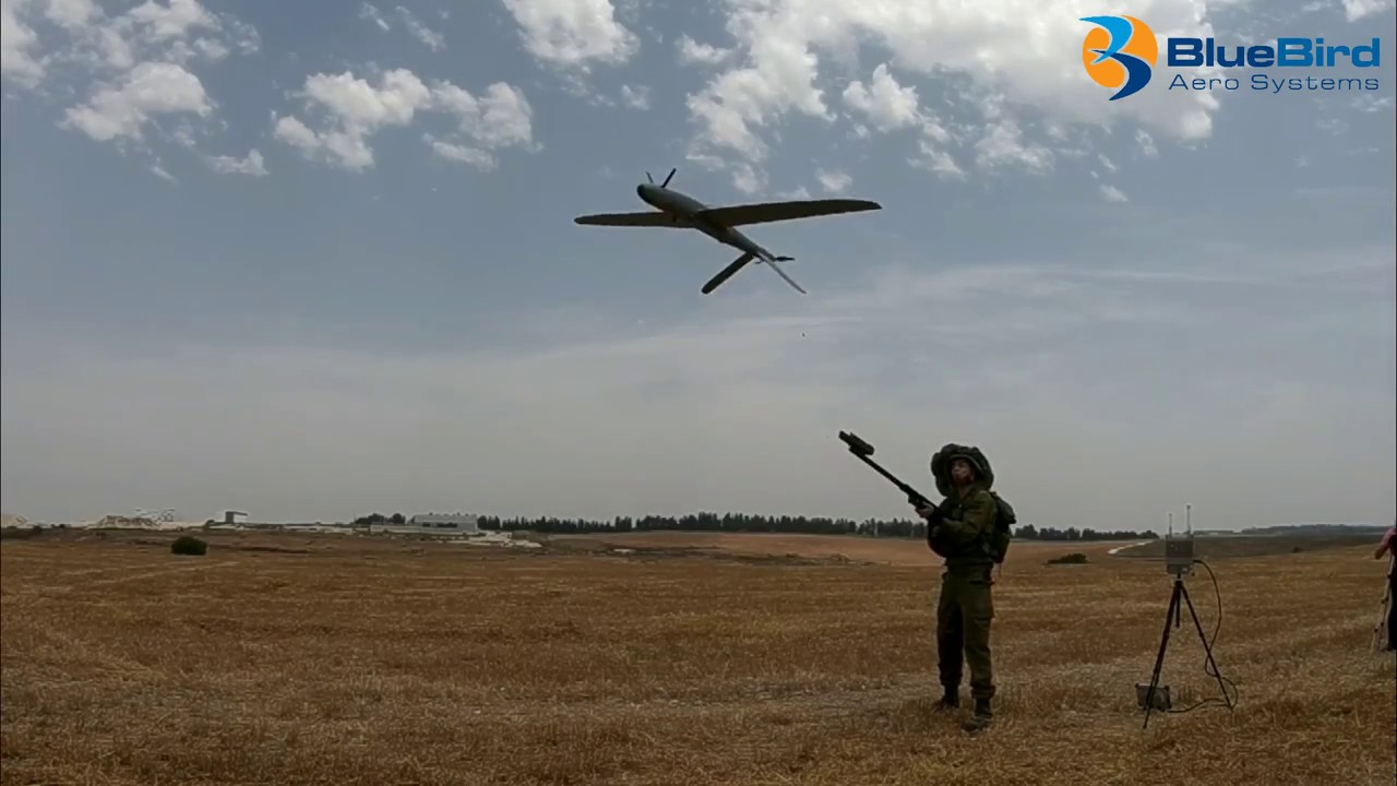 BlueBird MicroB: Hand launched UAV - YouTube