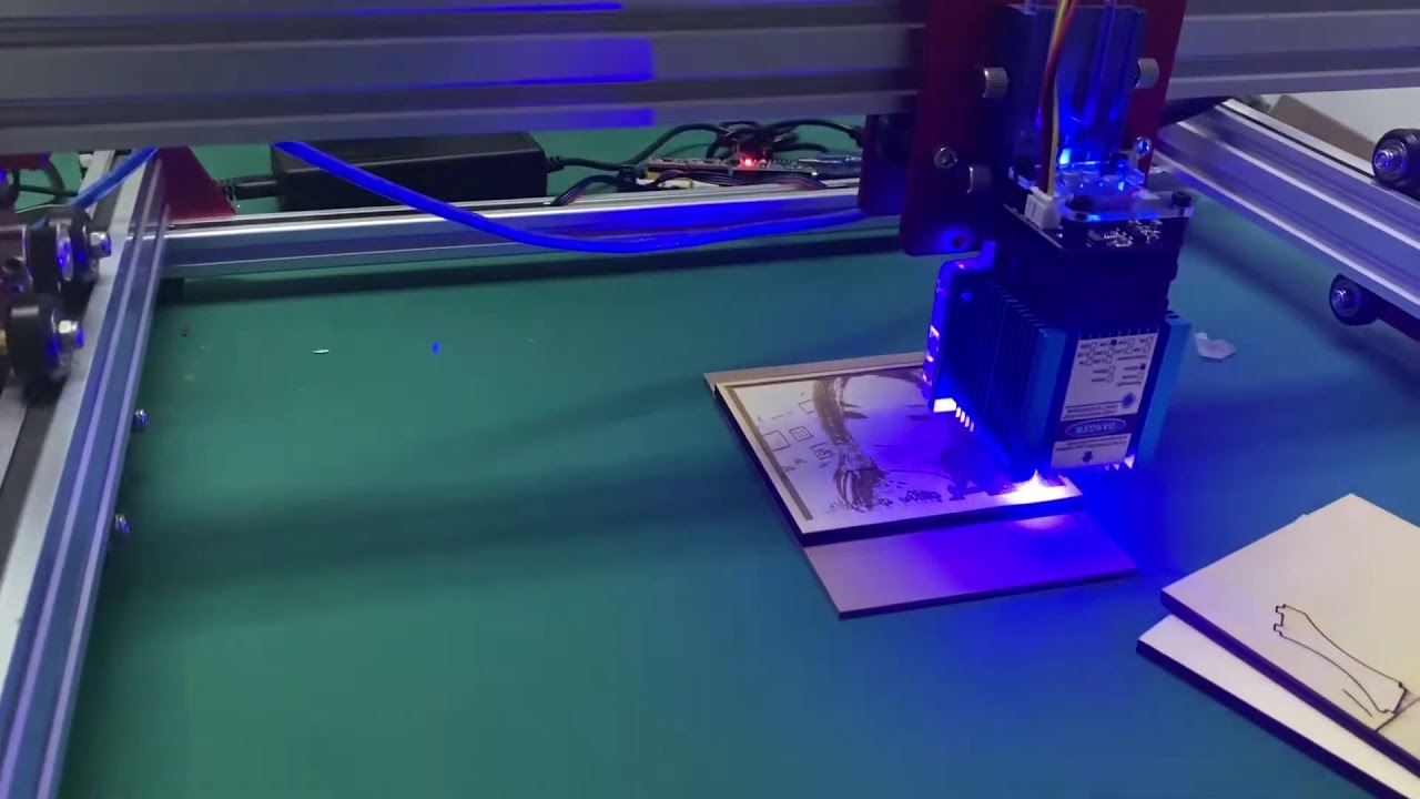 15W Laser Grayscale Engraving - YouTube