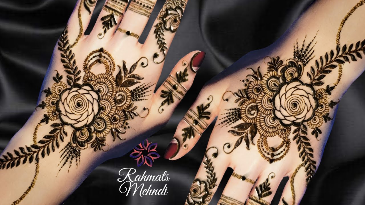 super easy Rose mehandi ka design | mehandi | mehndi designs | mehandi ...