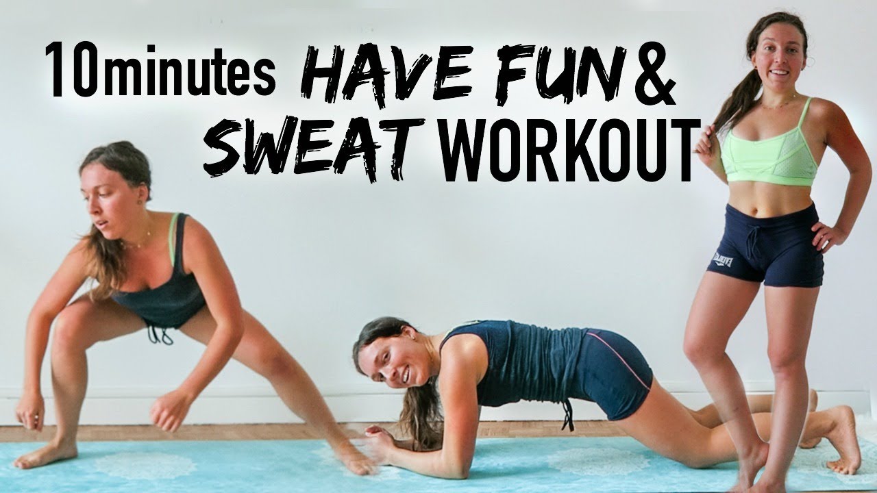 SWEATY HIIT WORKOUT WITH FUN MOVES at home! » ATFAC DAY 19 - YouTube