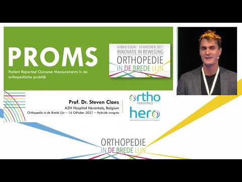 "Patient Reported Outcome measures in AZHerentals" - dr. Steven Claes ...