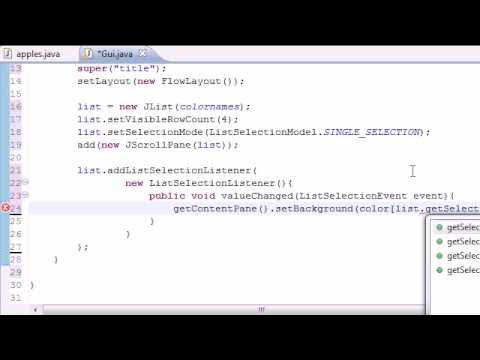 Java Programming Tutorial - 71 - JList Program - YouTube
