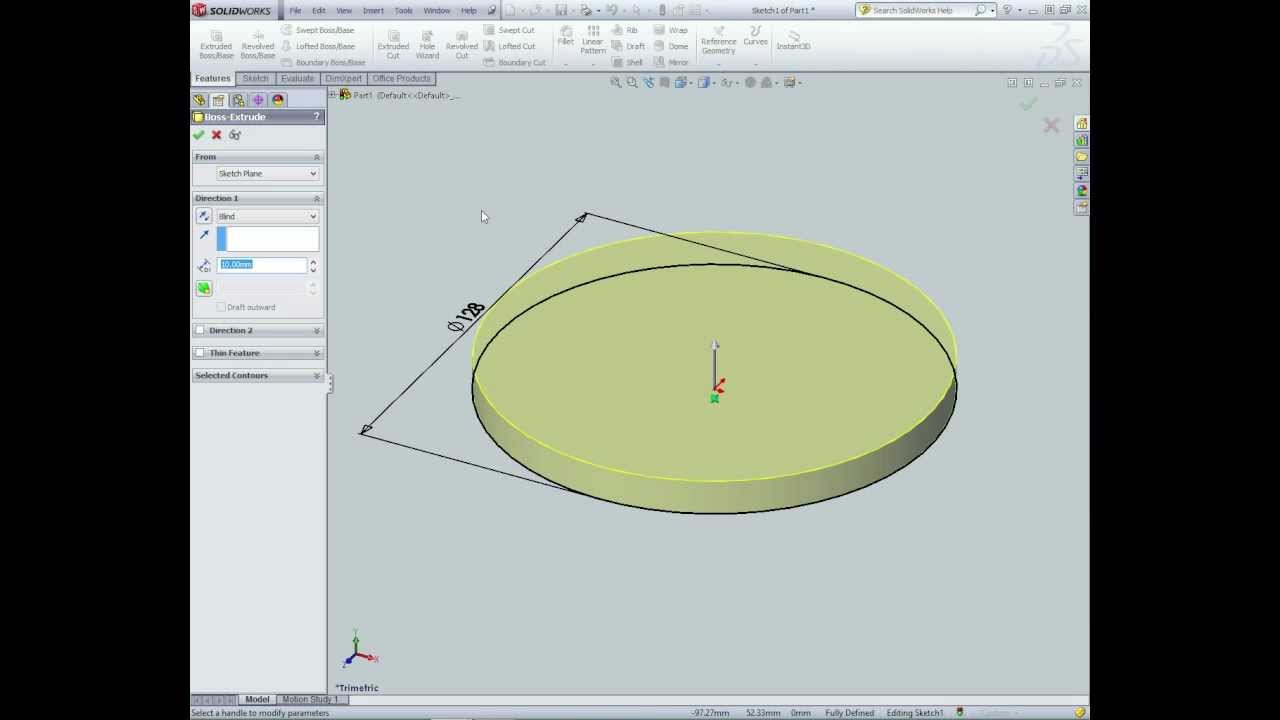 SolidWorks Tutorial Part 6 - Pressure Plate - YouTube