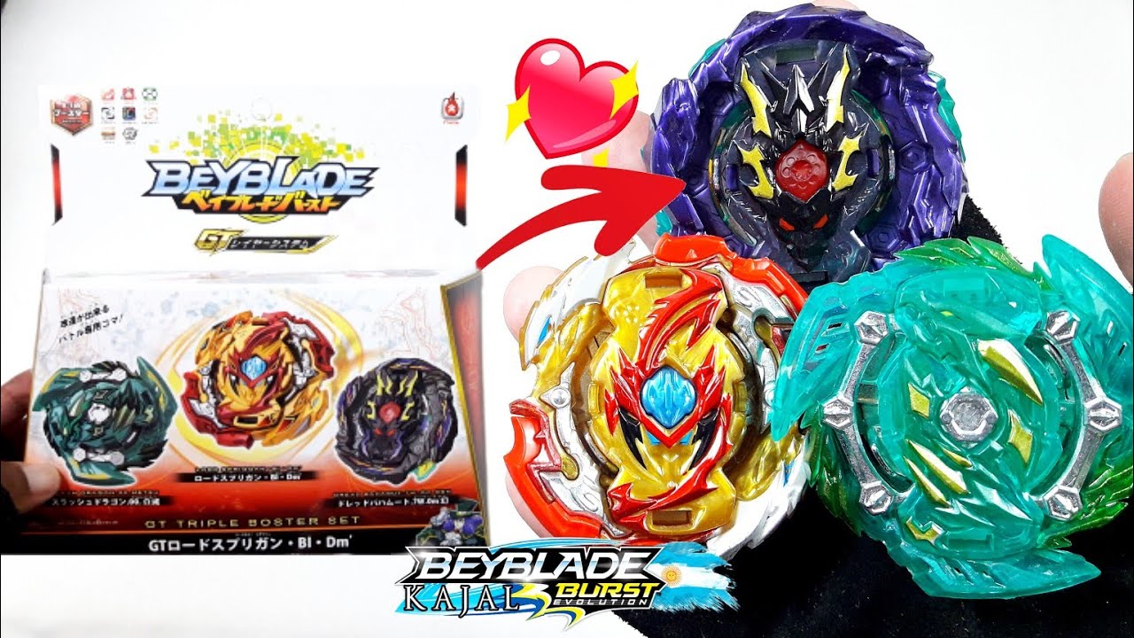 BEYBLADE GT TRIPLE BOOSTER SET FLAME UNBOXING! SLASH DRAGON, LORD ...