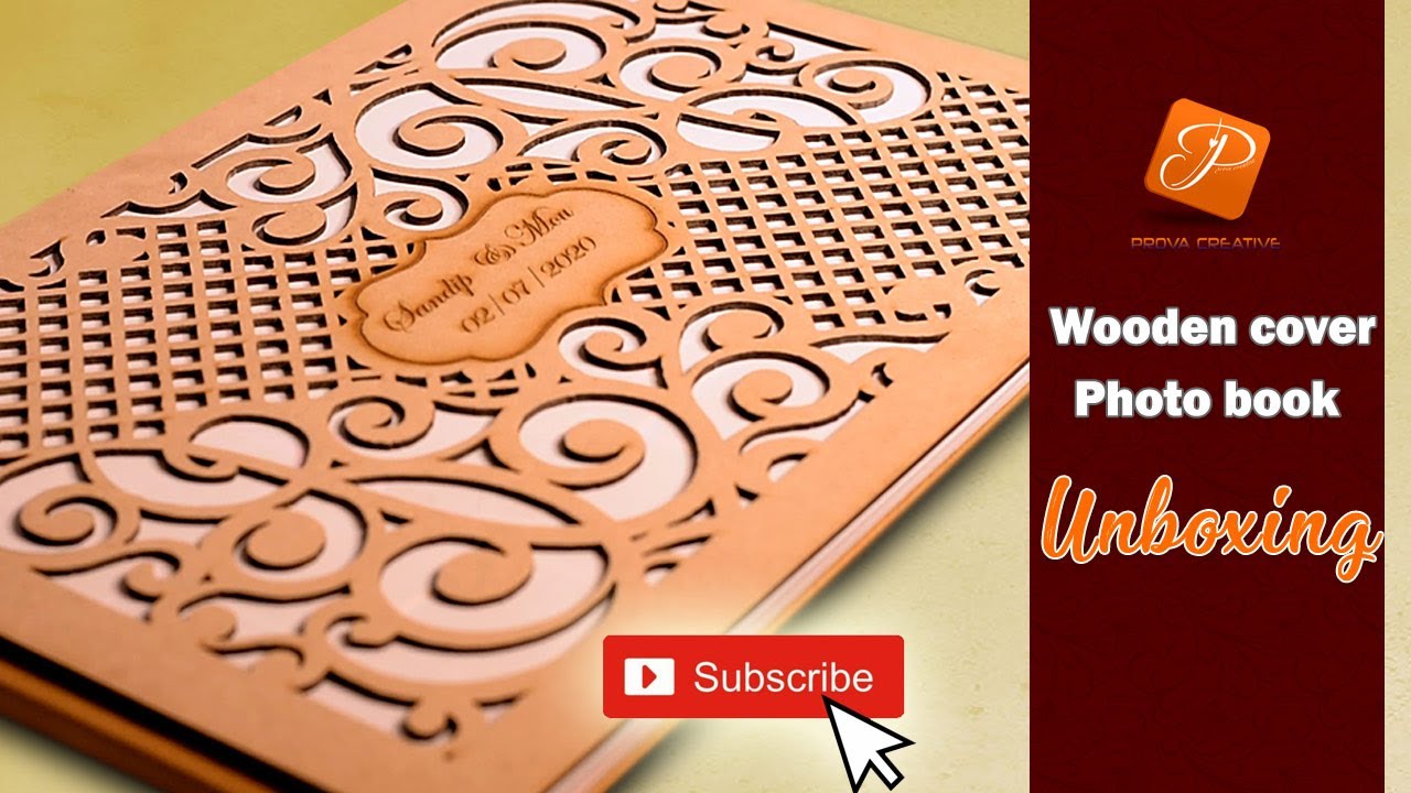 Wooden cover photo book | Unboxing wedding beautiful album |Latest ...