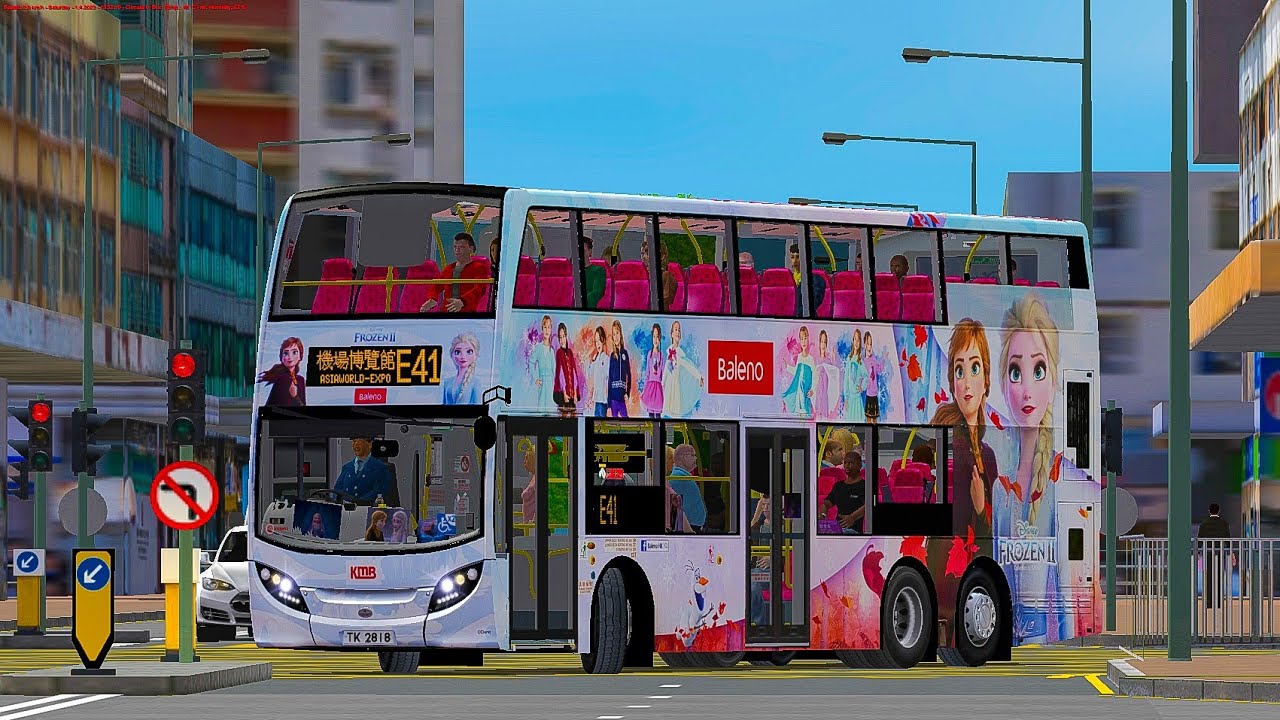 [ Frozen 丨 九巴特別車 ] OMSI 2 LWB #ATENU512_TK2818 E41 大埔頭 - 機場博覽館 Tai Po ...