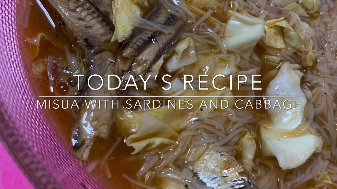How to cook Misua with Sardines and Cabbage - YouTube