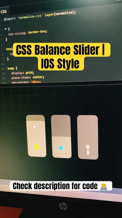CSS Balance Slider | IOS Style #coding #cssanimation #shorts - YouTube
