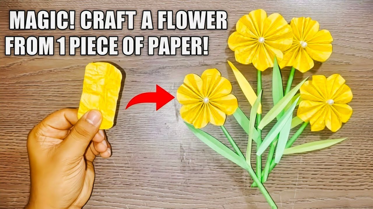 How to Make Beautiful Paper Flowers | Easy DIY Craft | Easy Paper ...