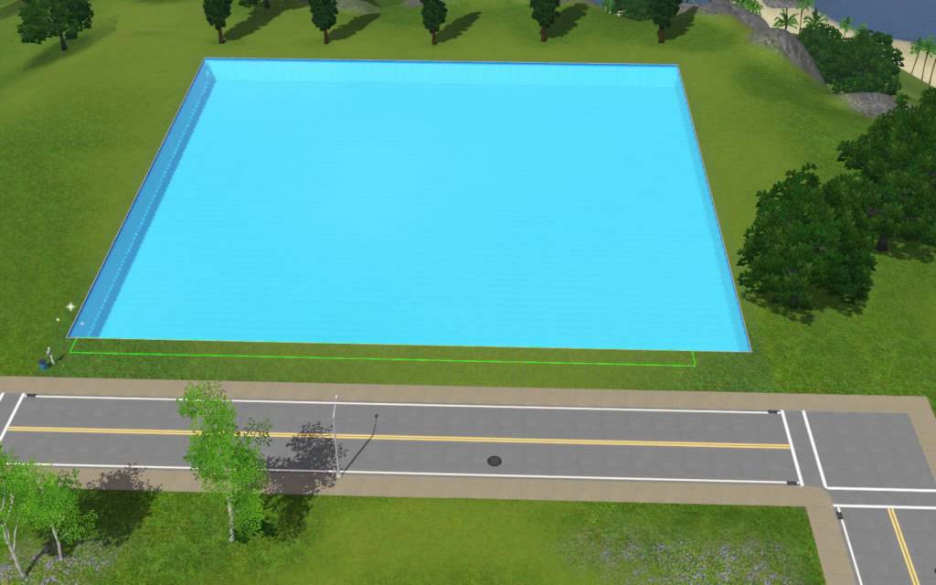 How to make biggest pool in sims 3 - YouTube