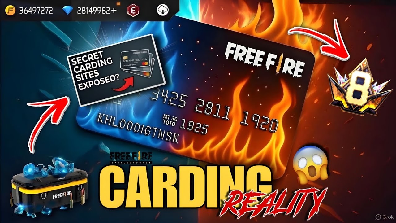 FREE FIRE CARDING 🤑 | SECRET WEBSITE REVELED 🤯| HOW TO DO FREE FIRE ...