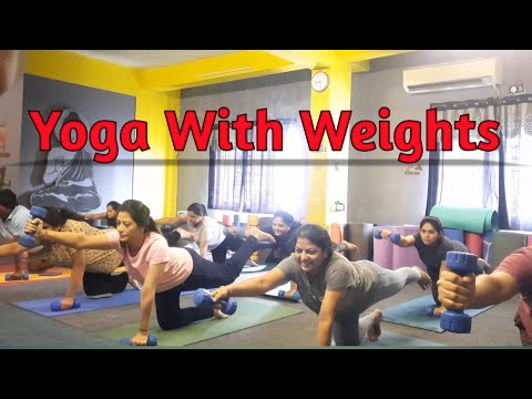 Yoga With Weights || Sculpt Yoga Flow 🧘 || Yoga With Weights 30 min