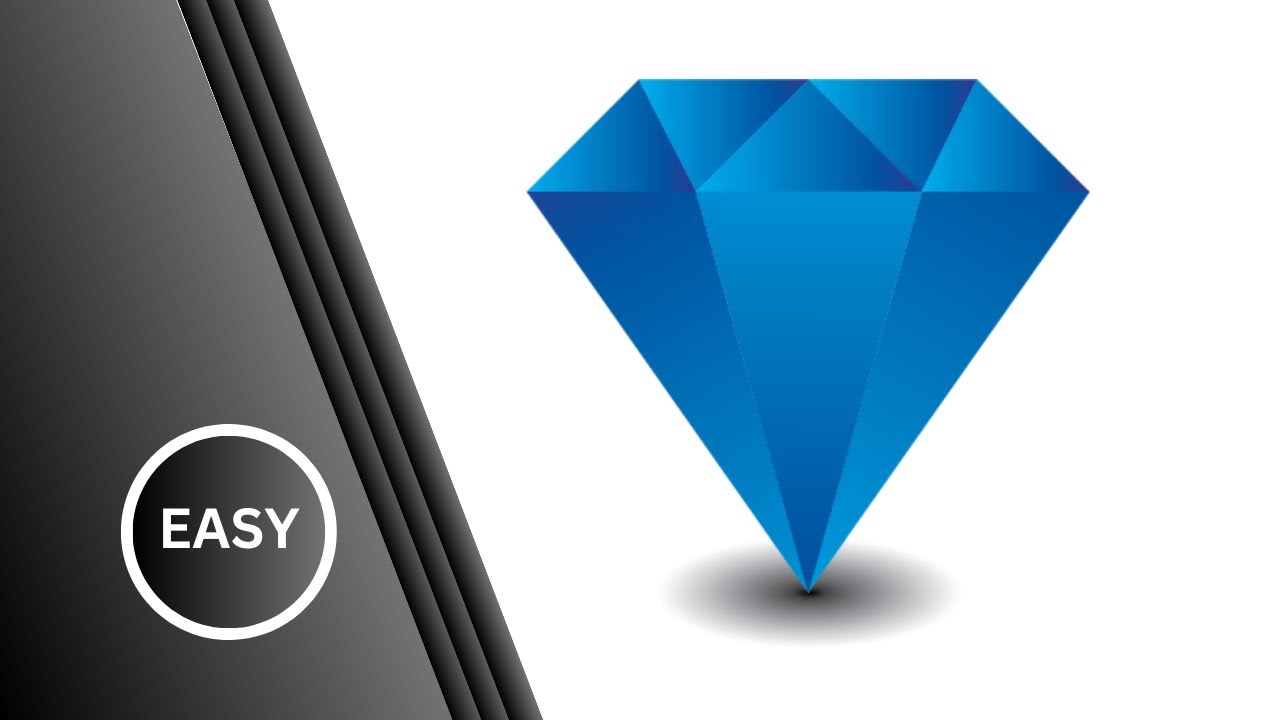How To Draw A Simple Flat Diamond Icon in Adobe Illustrator Tutorials ...