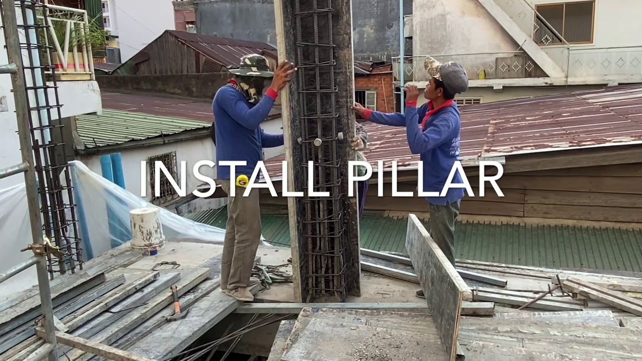 How to install form work/របៀបធ្វើពុម្ភសសរ - YouTube