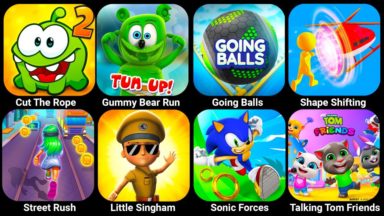 Cut The Rope, Zombie Tsunami, Going Balls, Subway Craft, Talking Tom ...