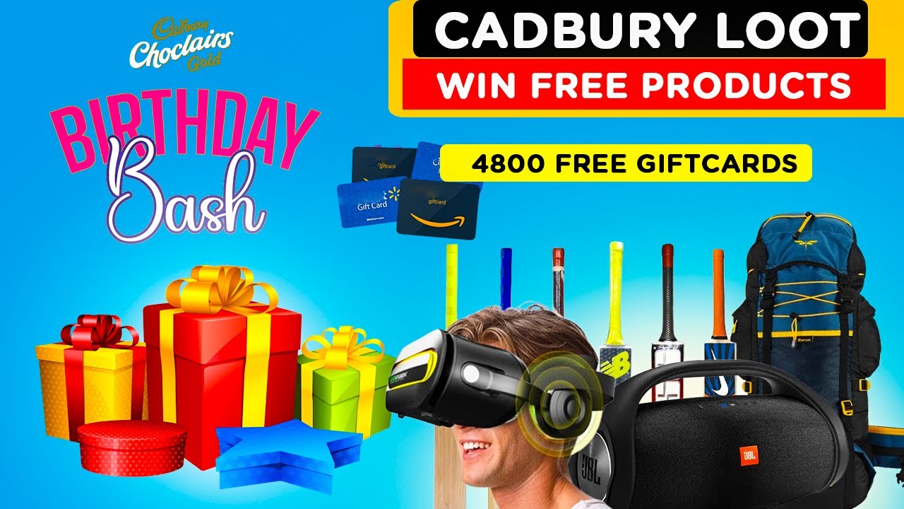 🎁Win Big with Cadbury Loot 🔥 FREE ₹4800 Gift Cards, VR Sets, Gadgets ...