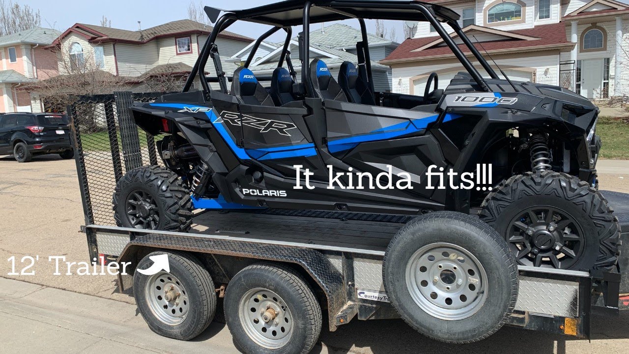 RZR XP4 1000 on 12 Foot Trailer??? - YouTube