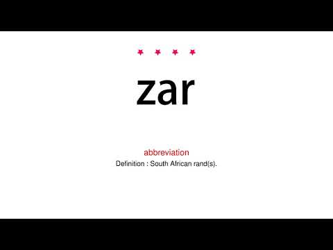 How to pronounce zar - Vocab Today