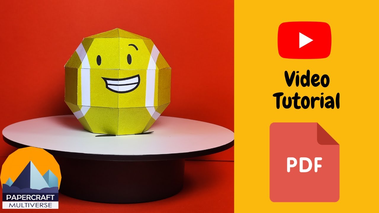 How to Make BFDI Tennis Ball | Papercraft Tutorial | Easy DIY Craft ...