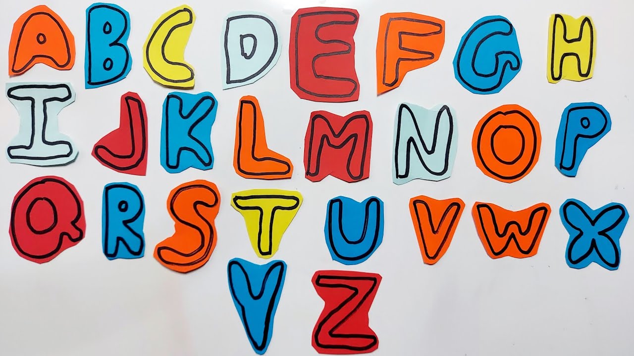 Learning abcd for toddlers | Learn abc with colourful papers - YouTube