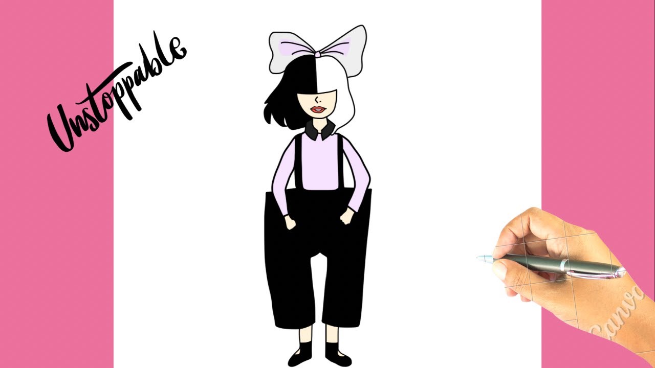 HOW TO DRAW SIA | UNSTOPPABLE SONG SIA DRAWING | EASY SIA DRAWING - YouTube