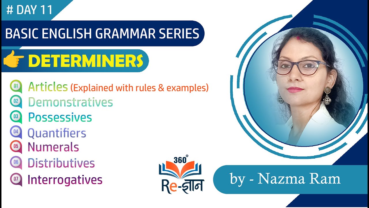 BASIC ENGLISH GRAMMAR DAY 11 | DETERMINERS | Definition & Types ...