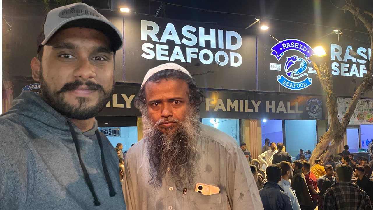 Rashid Seafood #Karachi #Prawn Karahi & #Grilled Fish Biggest Seafood # ...