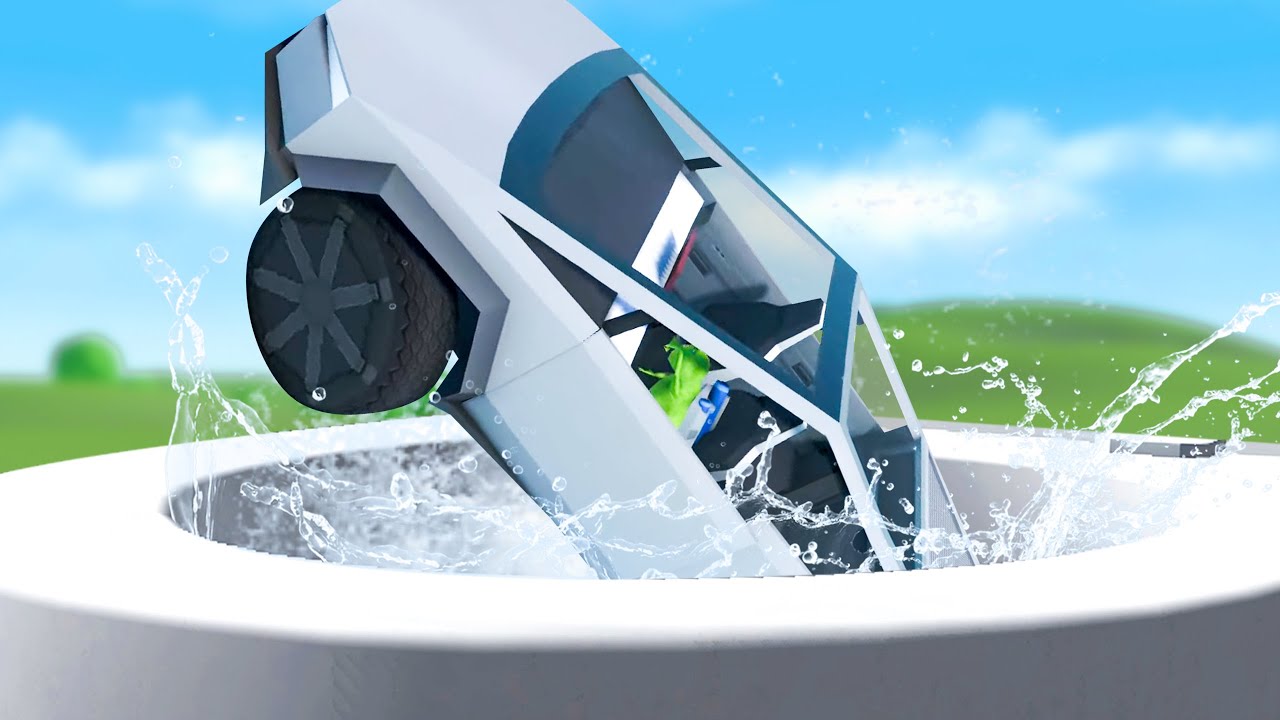 Flushing a Cybertruck Down the Magic Toilet - Amazing Frog (Live Stream ...