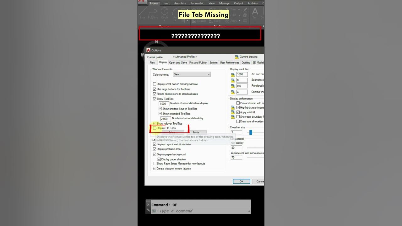 File Tab Missing 😱😱 in AutoCAD #shorts #autocad - YouTube