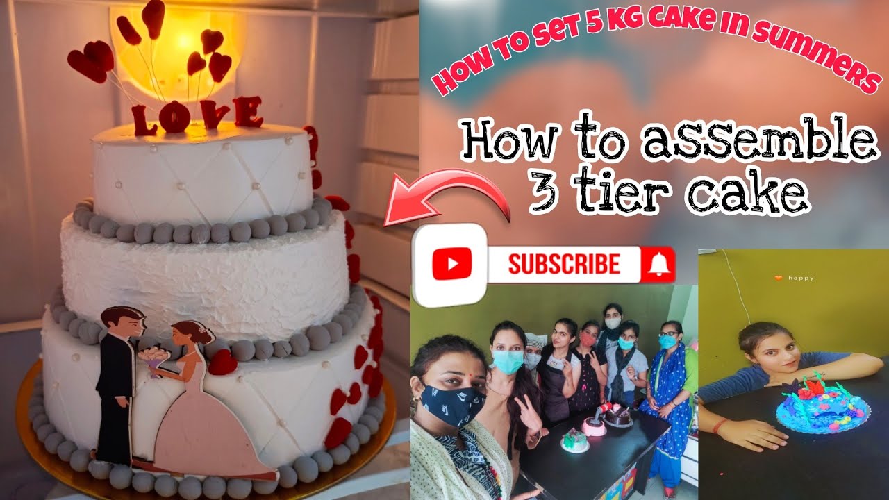 How to make 3 layer cake| Do I need to dowel a 3 layer cake|5 kg cake ...