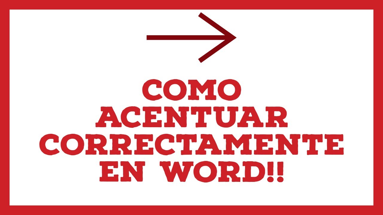 Como Ponerle Acento a Una Letra en Word!! Fácil y Rápido. - YouTube