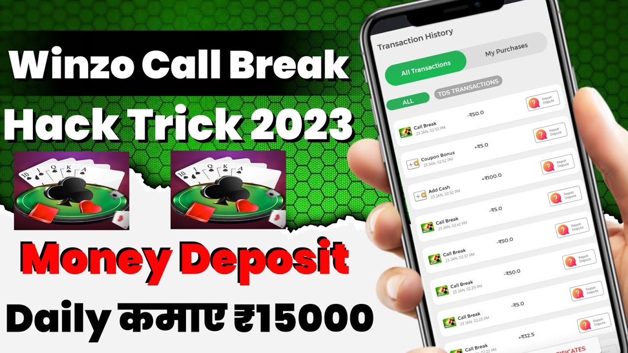 winzo gold me call break game kaise khele | winzo gold call break trick ...