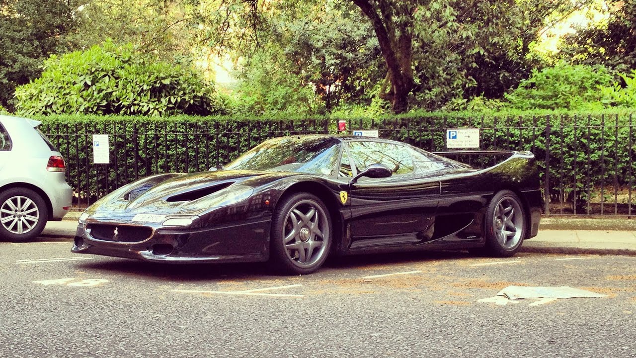 Black Ferrari F50 in London - YouTube