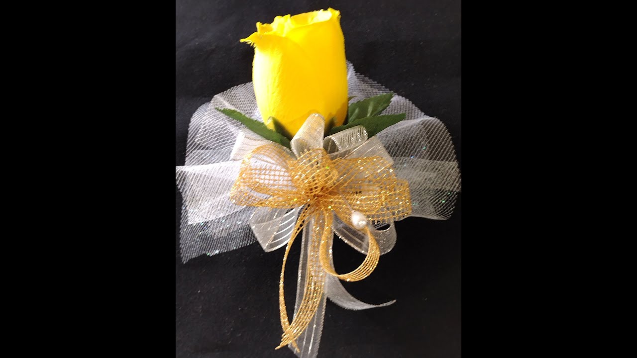 How to make a bow for a corsage. - YouTube