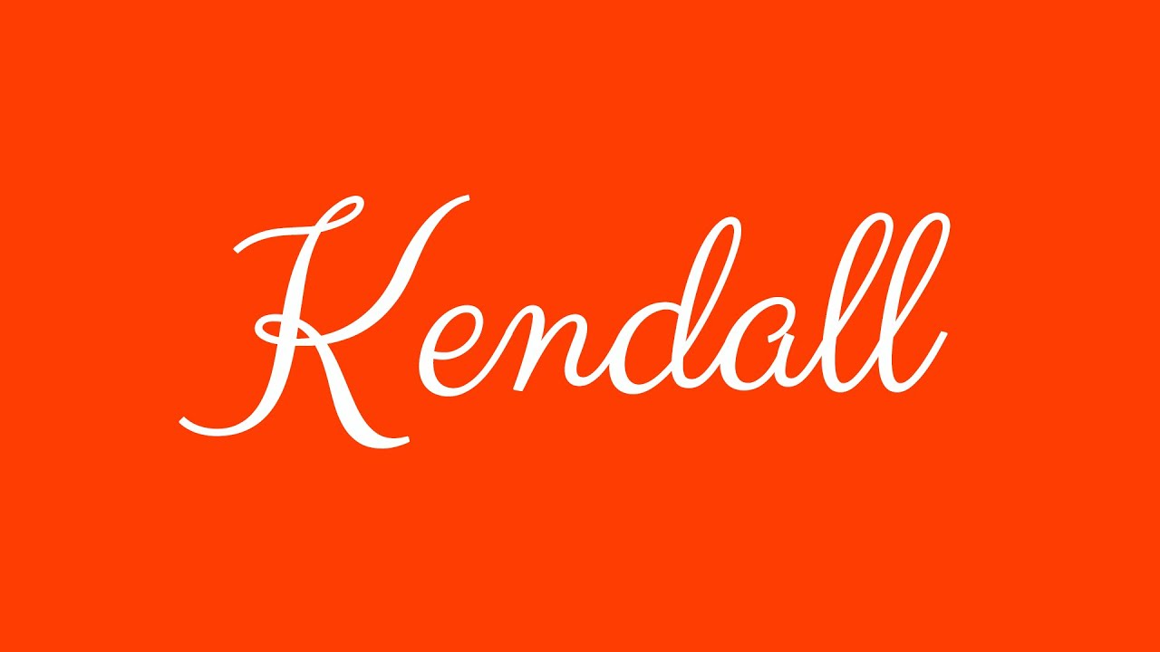 Learn how to Sign the Name Kendall Stylishly in Cursive Writing - YouTube