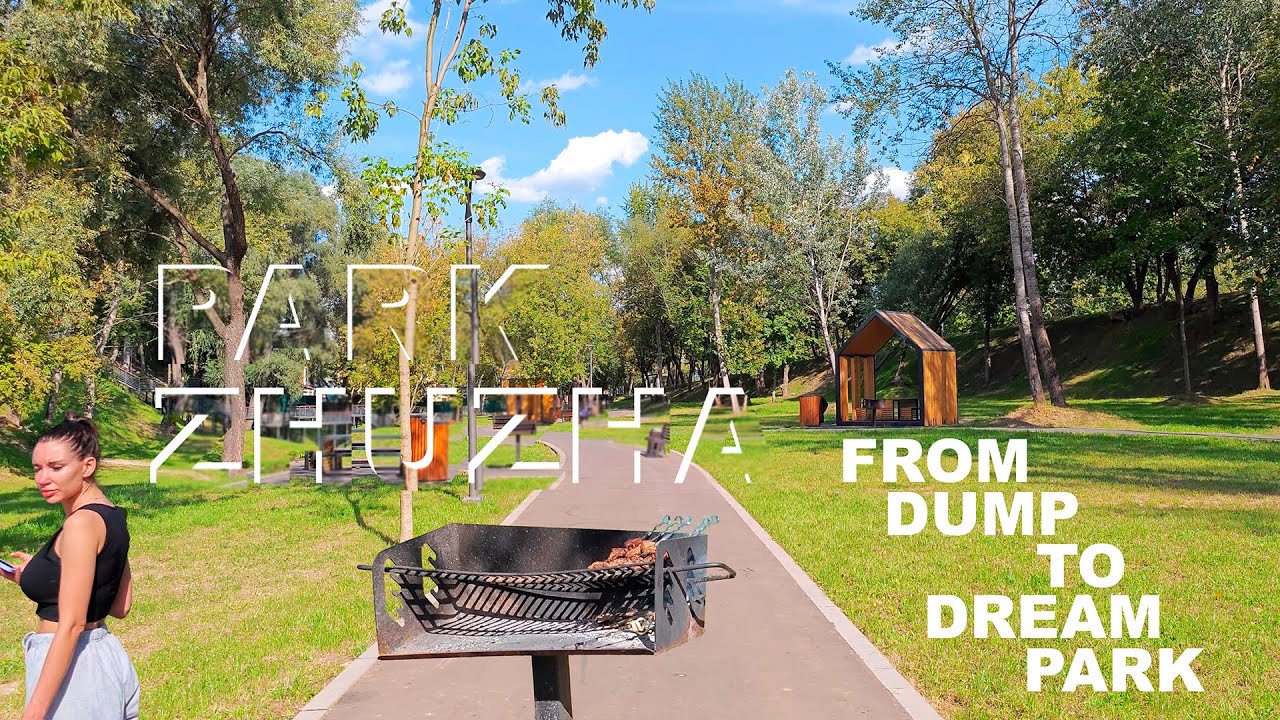 Park Zhuzha in Moscow 🔥 Real Russia Today 🔥 Beauty summer 4k walking ...