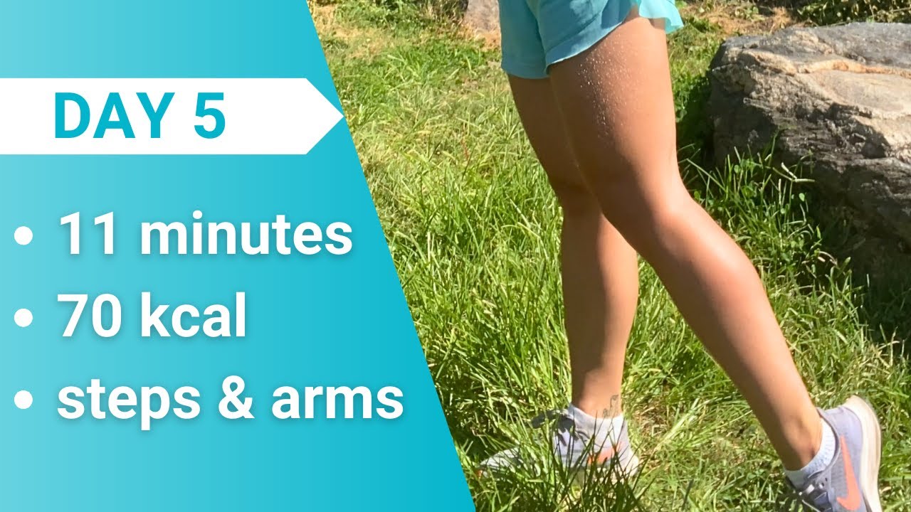 DAY 5 - Steps & Arms Walking Workout | Standing, No Equipment | FREE 7 ...
