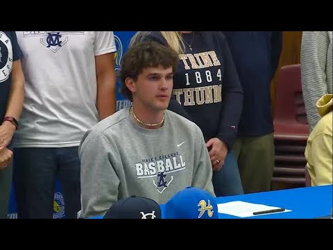 Bryce Yoder full interview on signing with Marietta College baseball - YouTube