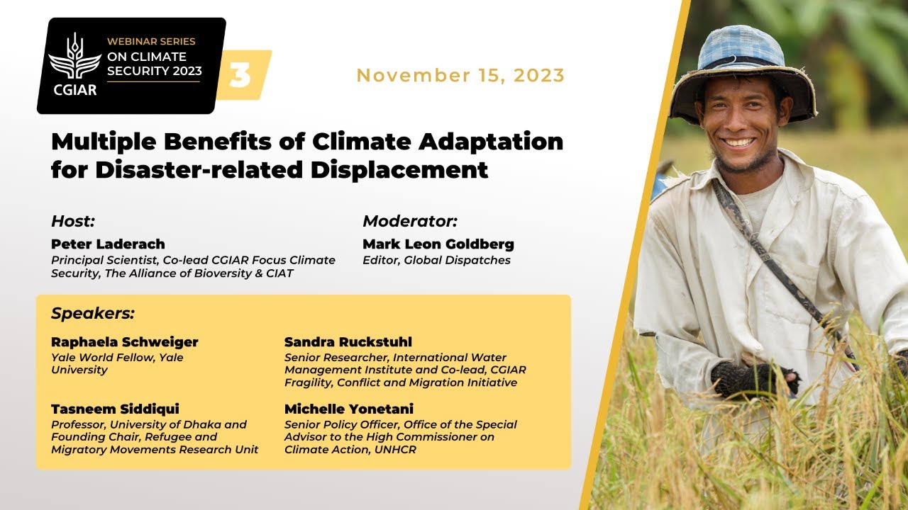 Climate Security : Multiple Benefits of Climate Adaptation for Disaster ...