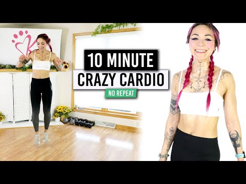 10 Minute Crazy Cardio! | No Repeat & Bodyweight Only