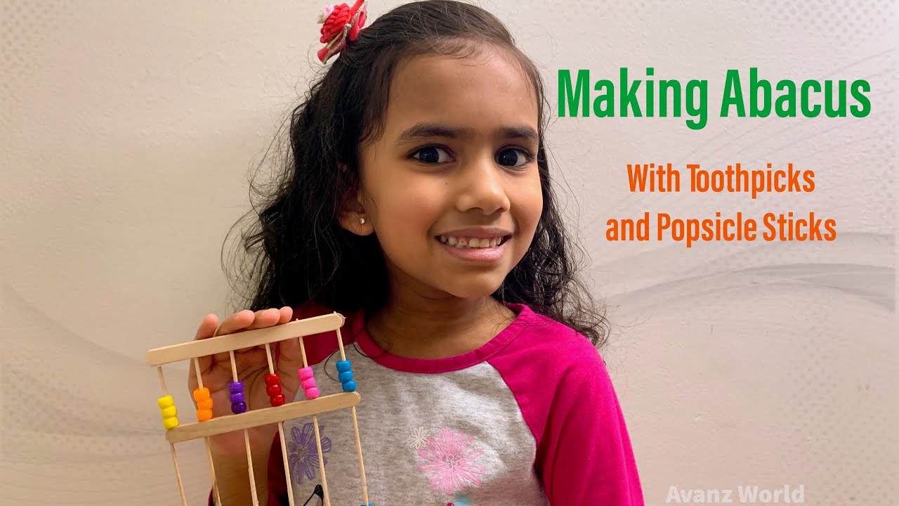 Making Abacus with ToothPicks and Popsicle Sticks | DIY Craft Videos ...