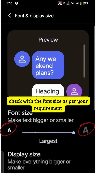 How to Adjust (Increase or decrease) Font Size & Display Size on Any Android Phone | Easy ...