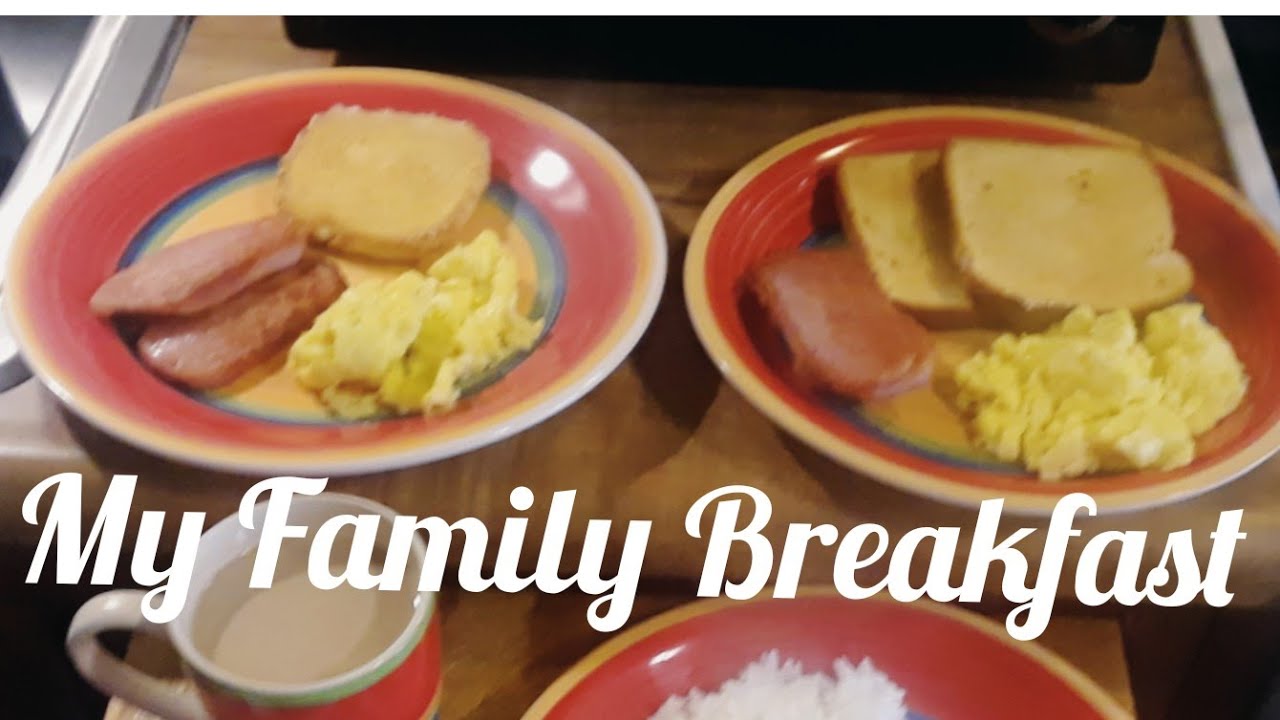Scrambled Eggs, and Fried Spam for my Family Breakfast for Today - YouTube