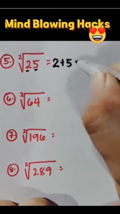 Mind Blowing Hacks part 2..#shorts #education #maths #mathstricks #mathematics #roots - YouTube