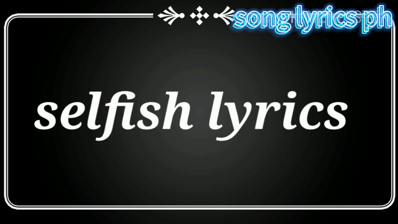 Selfish lyrics - Madison Beer - YouTube