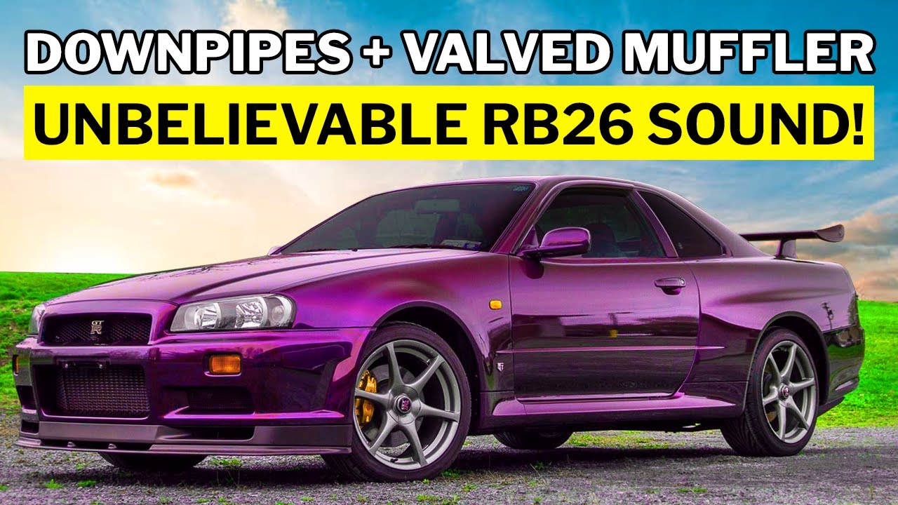 2 FAST 2 FURIOUS SOUND!! R34 GT-R with Universal Valved Mufflers + Free ...