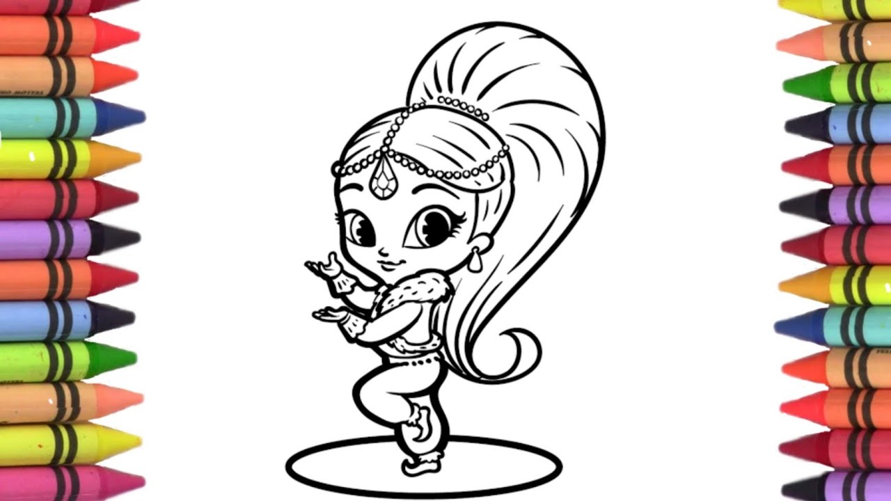 Shimmer and Shine cartoon drawing, Disney princess drawing, Shimmer and ...