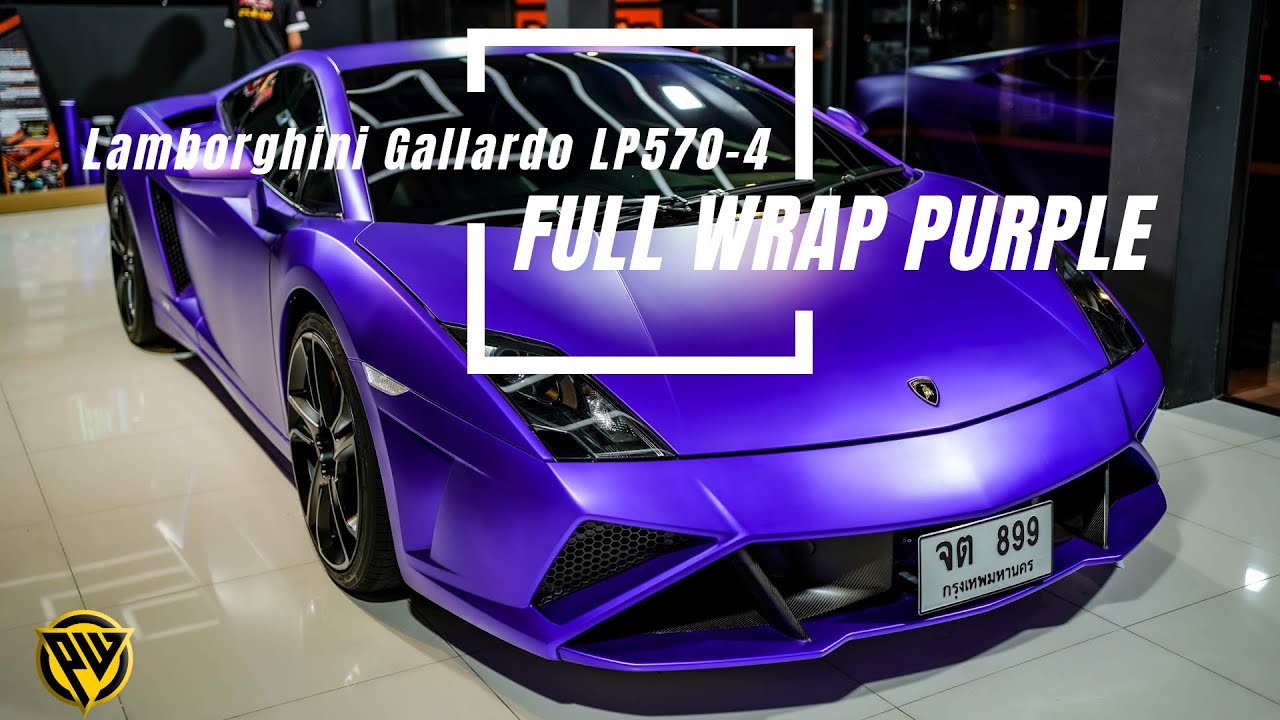 Lamborghini Gallardo LP570 4 Full Wrap Purple By Prospacecarwrap - YouTube
