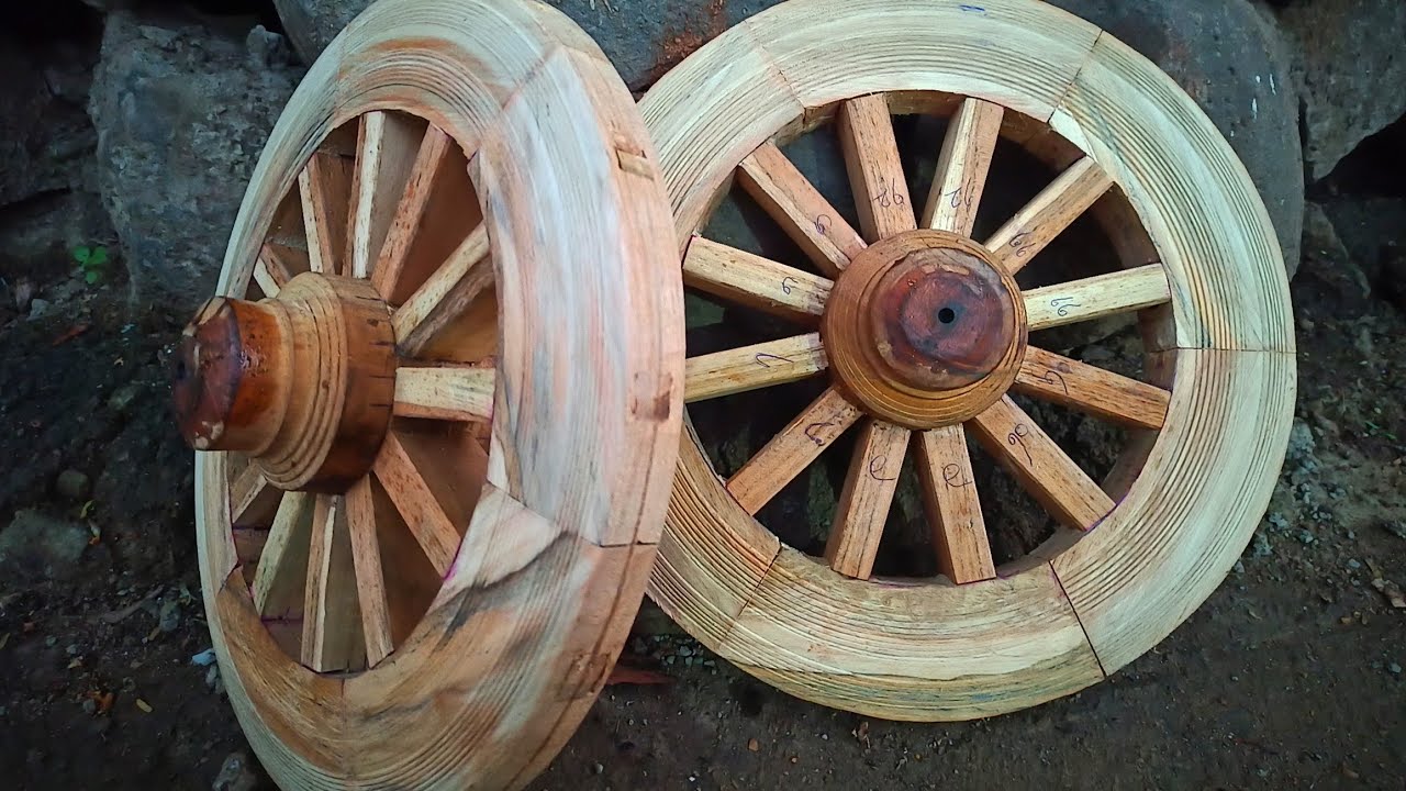 Amazing skills making wooden hand cart wheel | Ranjit Thorat - YouTube